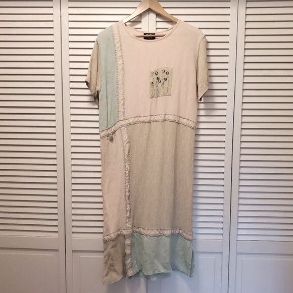 Yashi | Dresses | Vintage Yashi 0 Rayon Dress Embroidered Exterior ...